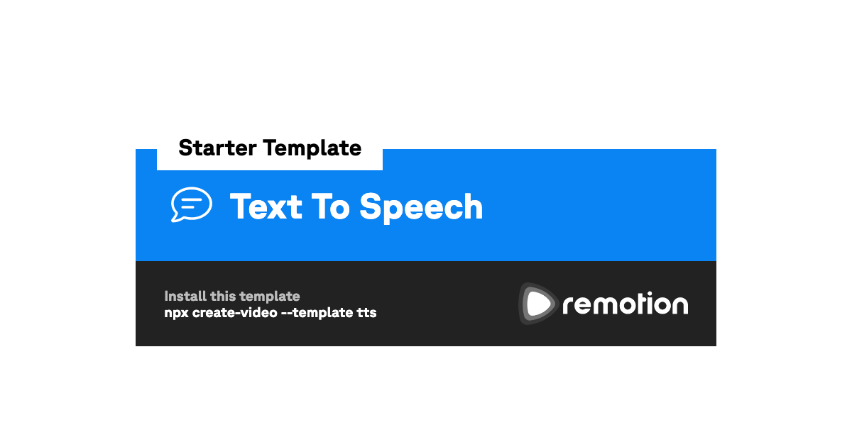 TTS (Azure) | Remotion Template